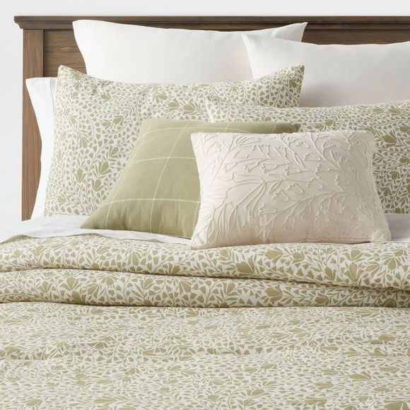 Threshold | Bedding | 8pc Queen Floral Comforter Set Green Threshold ...